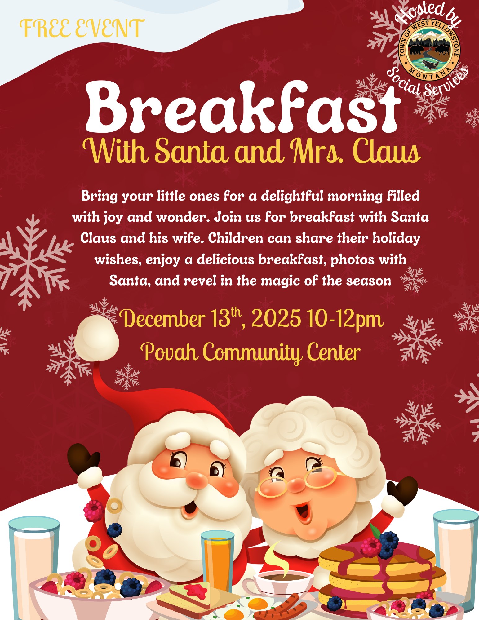 Breakfast with Santa & Mrs. Claus - Destination Yellowstone